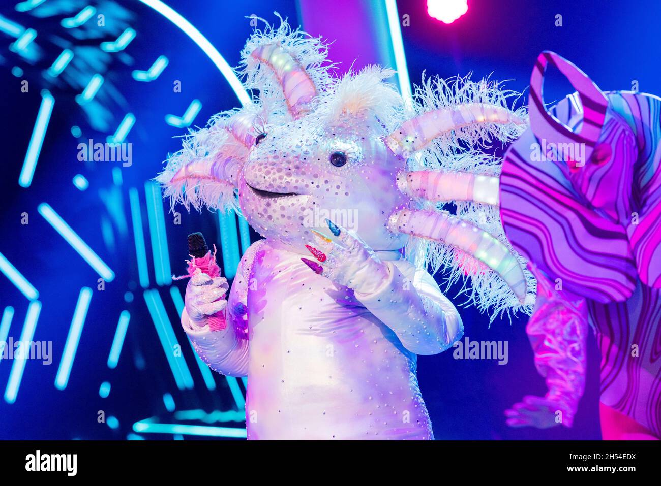 Cologne, Germany. 06th Nov, 2021. The character "The Axolotl" is on ...