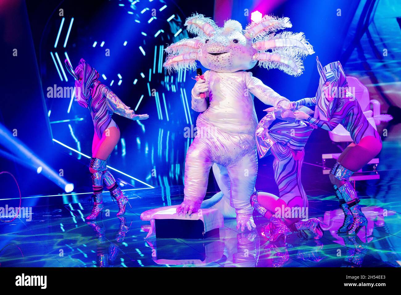 Cologne, Germany. 06th Nov, 2021. The character "The Axolotl" is on ...