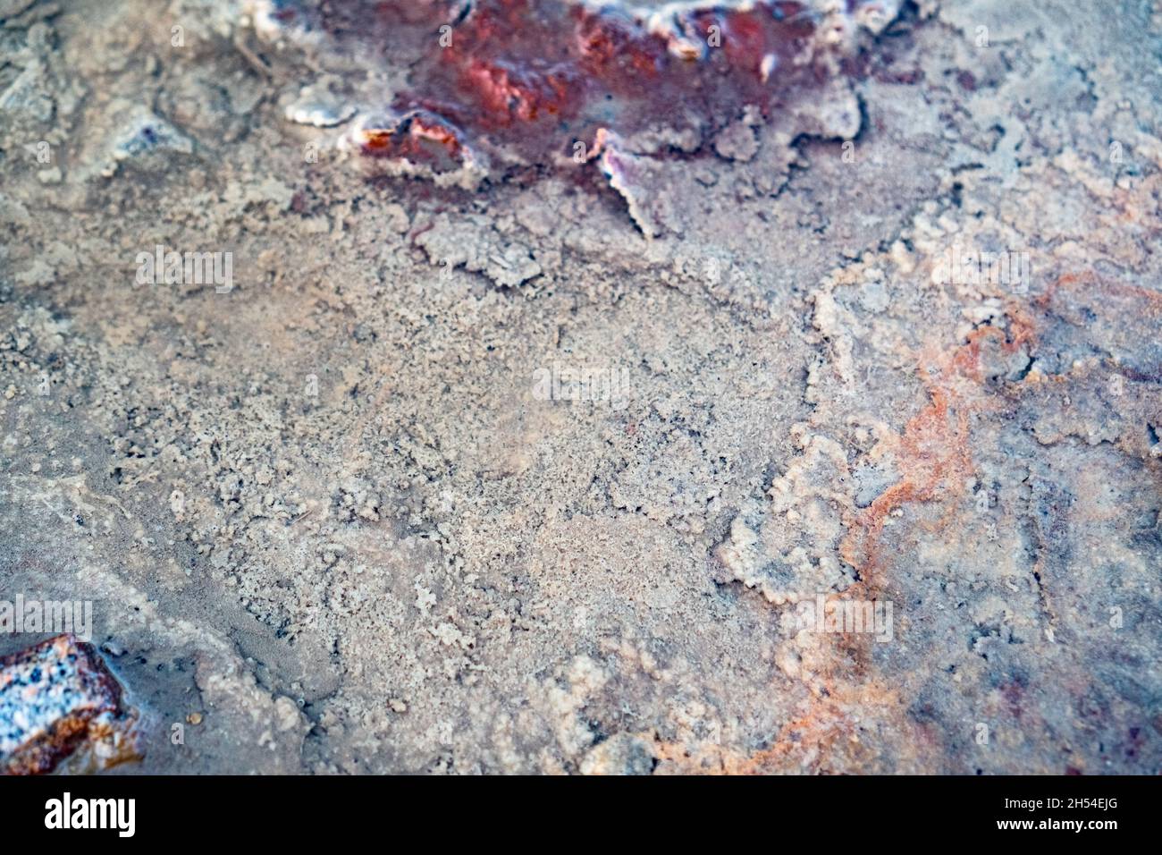 incredible natural pattern from crystals of salt ground. metal ...