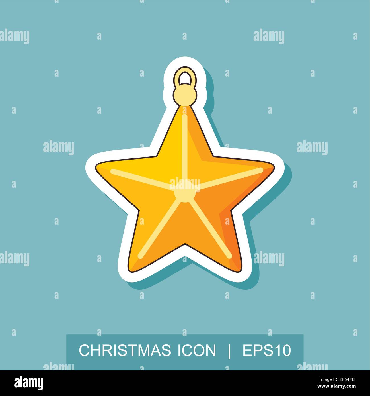 Christmas Star icon. Merry Christmas and Happy New Year. Christmas card ...