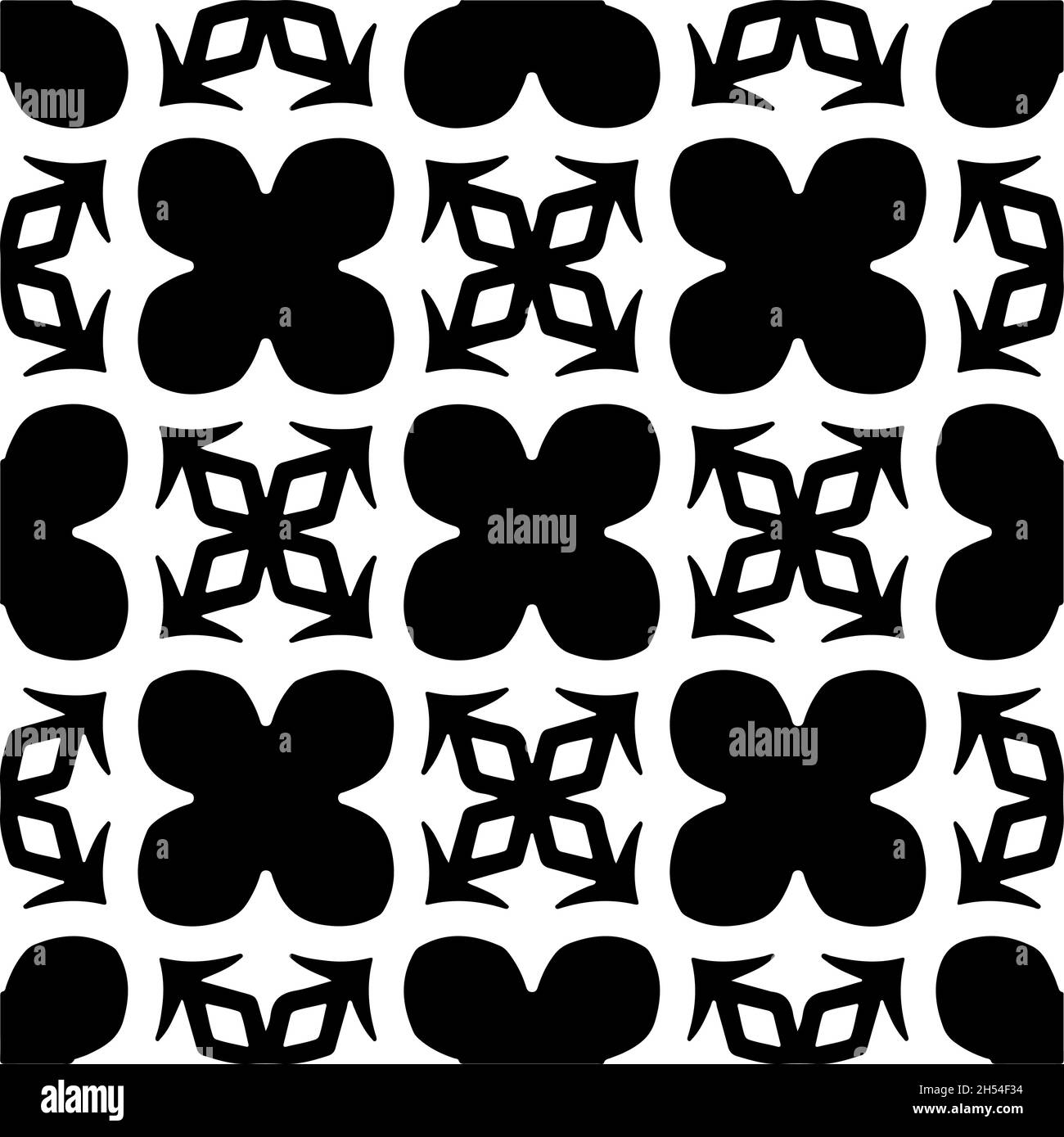 Vector seamless pattern. Modern stylish texture. Composition from ...