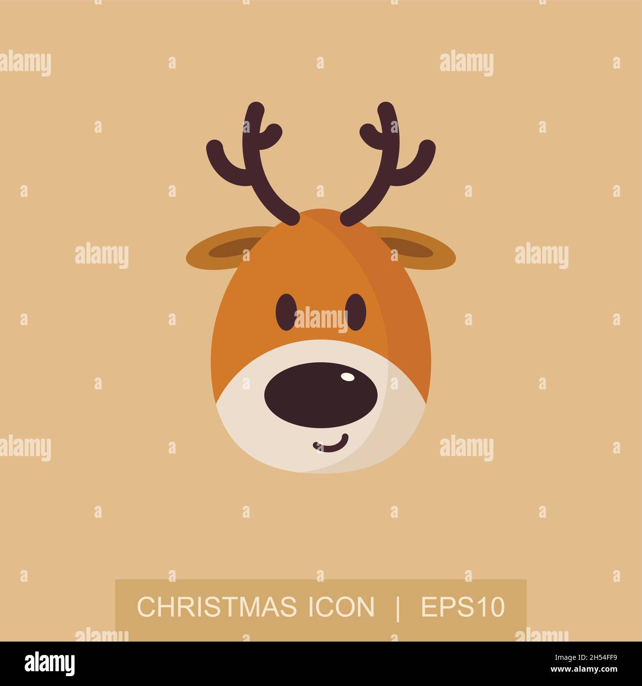 Rudolph Face Template Reindeer Face Christmas Svg Reindeer Svg