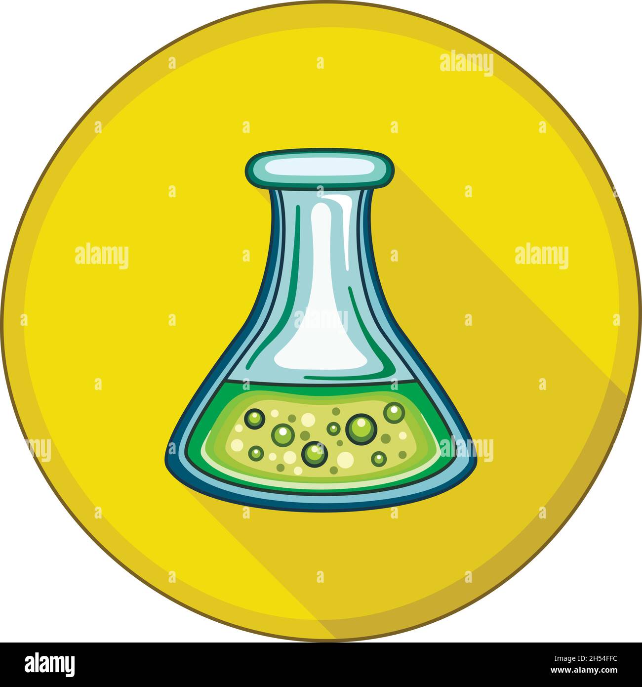 Flat Design Education and Science Chemistry Bulb. Flat Style Colorful ...