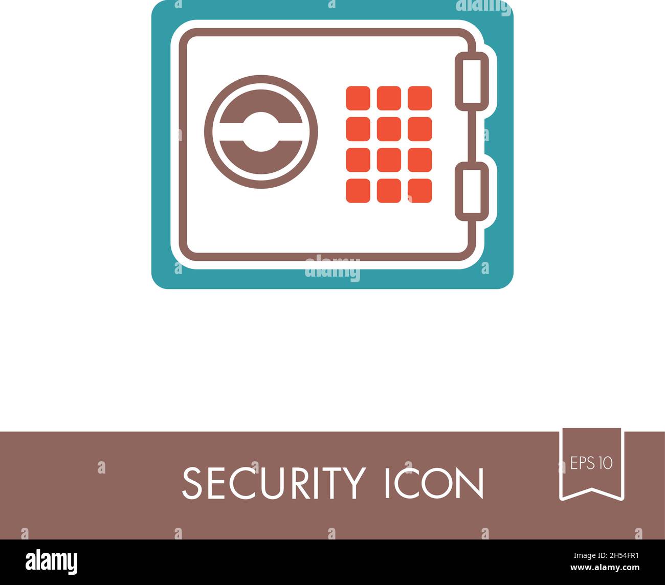 Bank safe outline icon. Security sign. Graph symbol for your web site ...