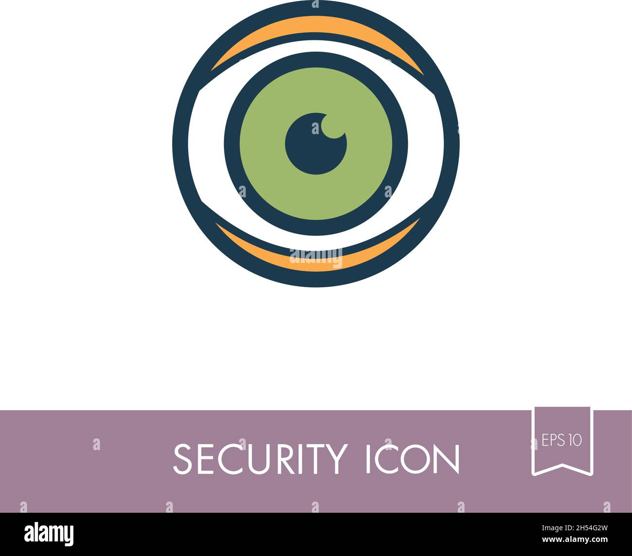 Iris scan icon isolated on white. Eye scanning, biometric recognition ...