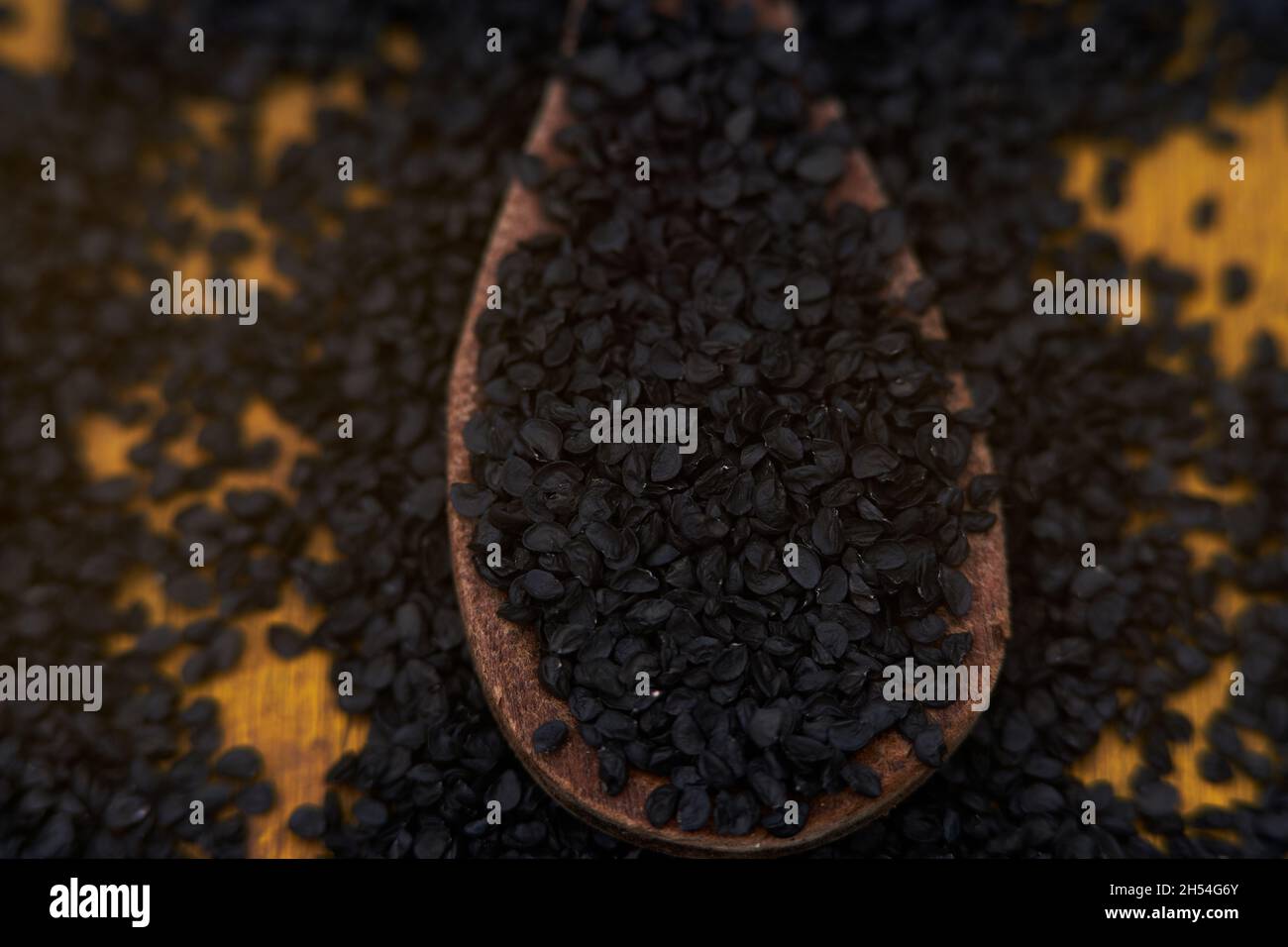small chive seeds on a spoon. edible plant species Stock Photo - Alamy