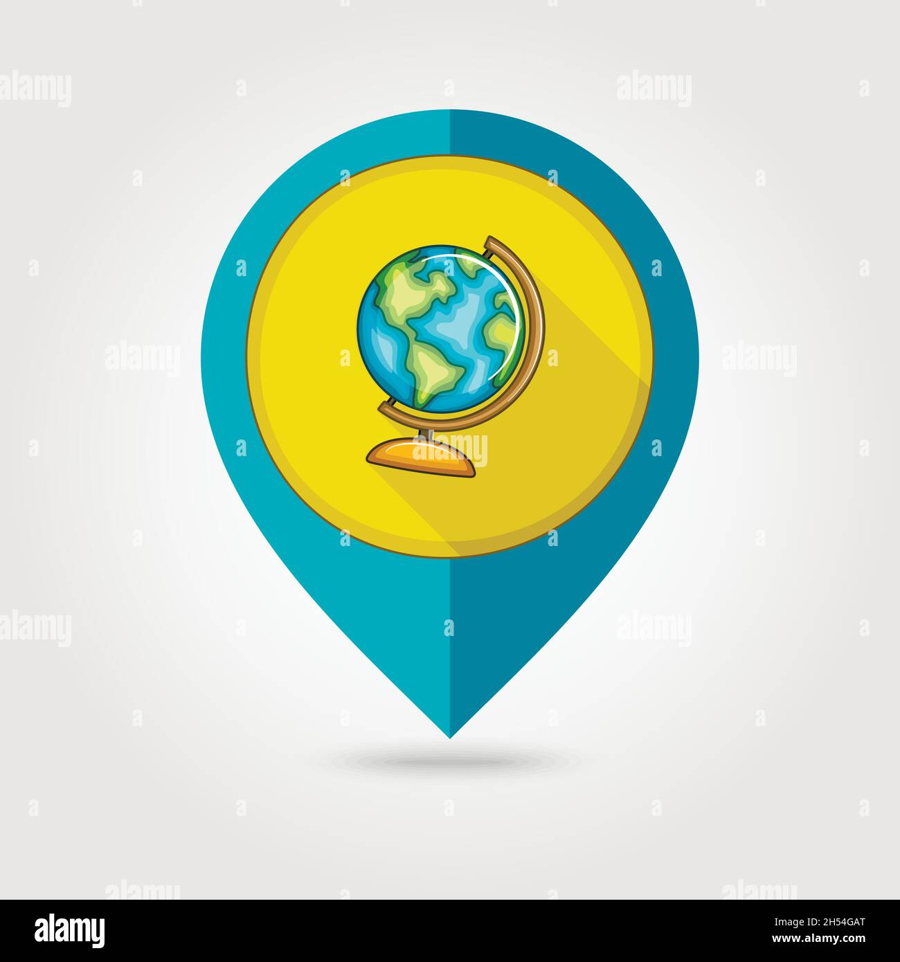 Globe flat mapping pin icon, vector illustration eps 10 Stock Vector ...