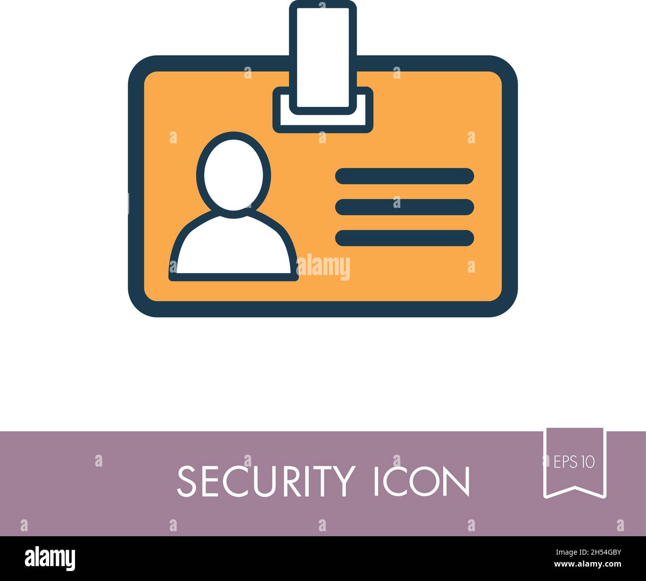 Id badge line icon. Identification card outline vector sign, linear ...