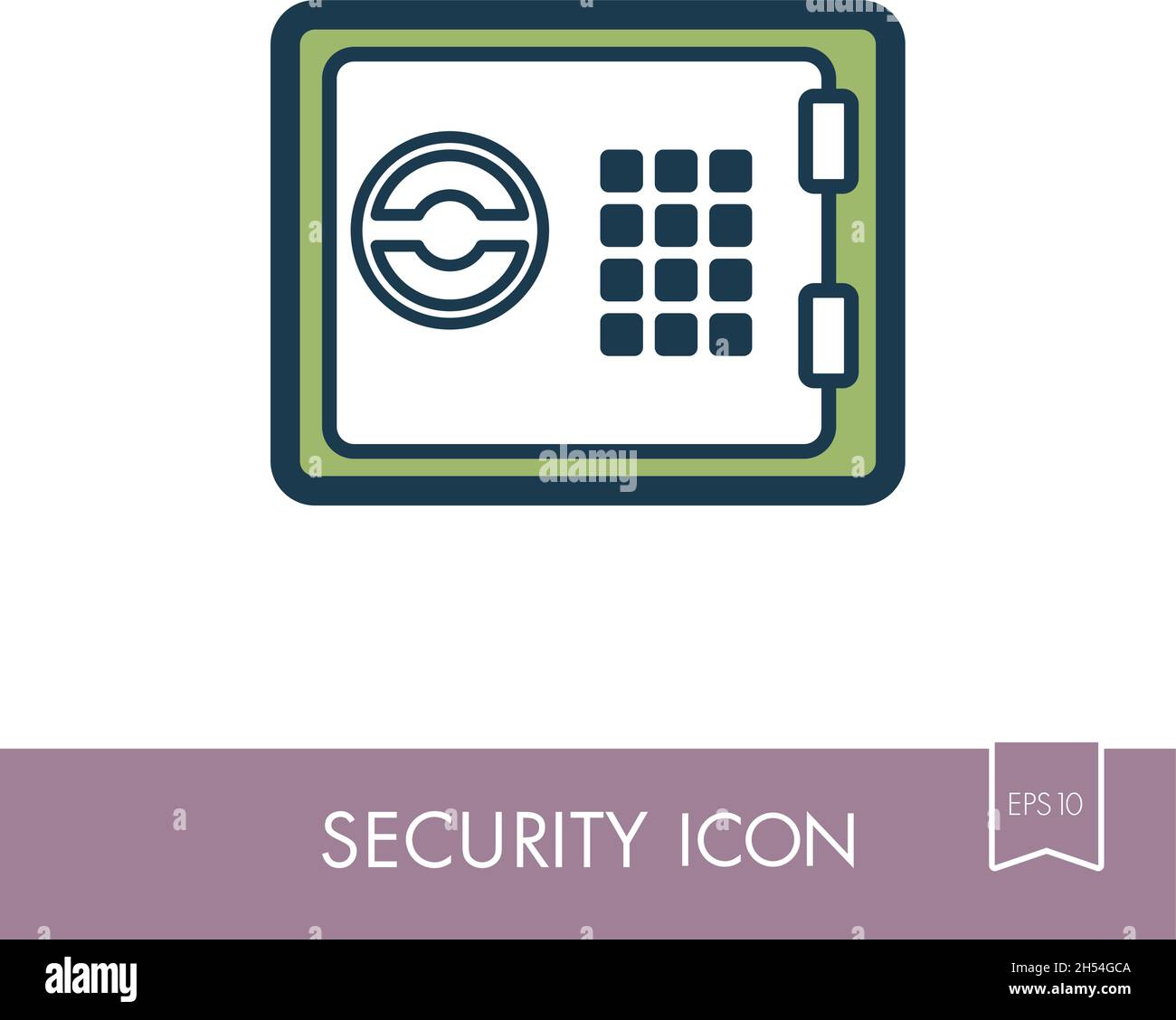 Bank safe outline icon. Security sign. Graph symbol for your web site ...