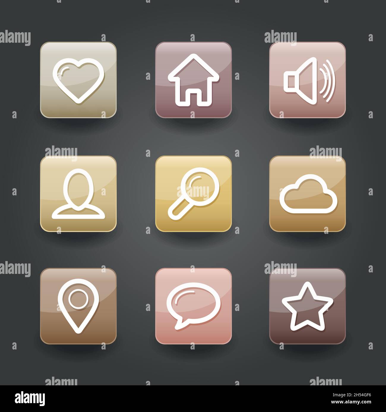 Vector app icons web set eps 10 Stock Vector Image & Art - Alamy