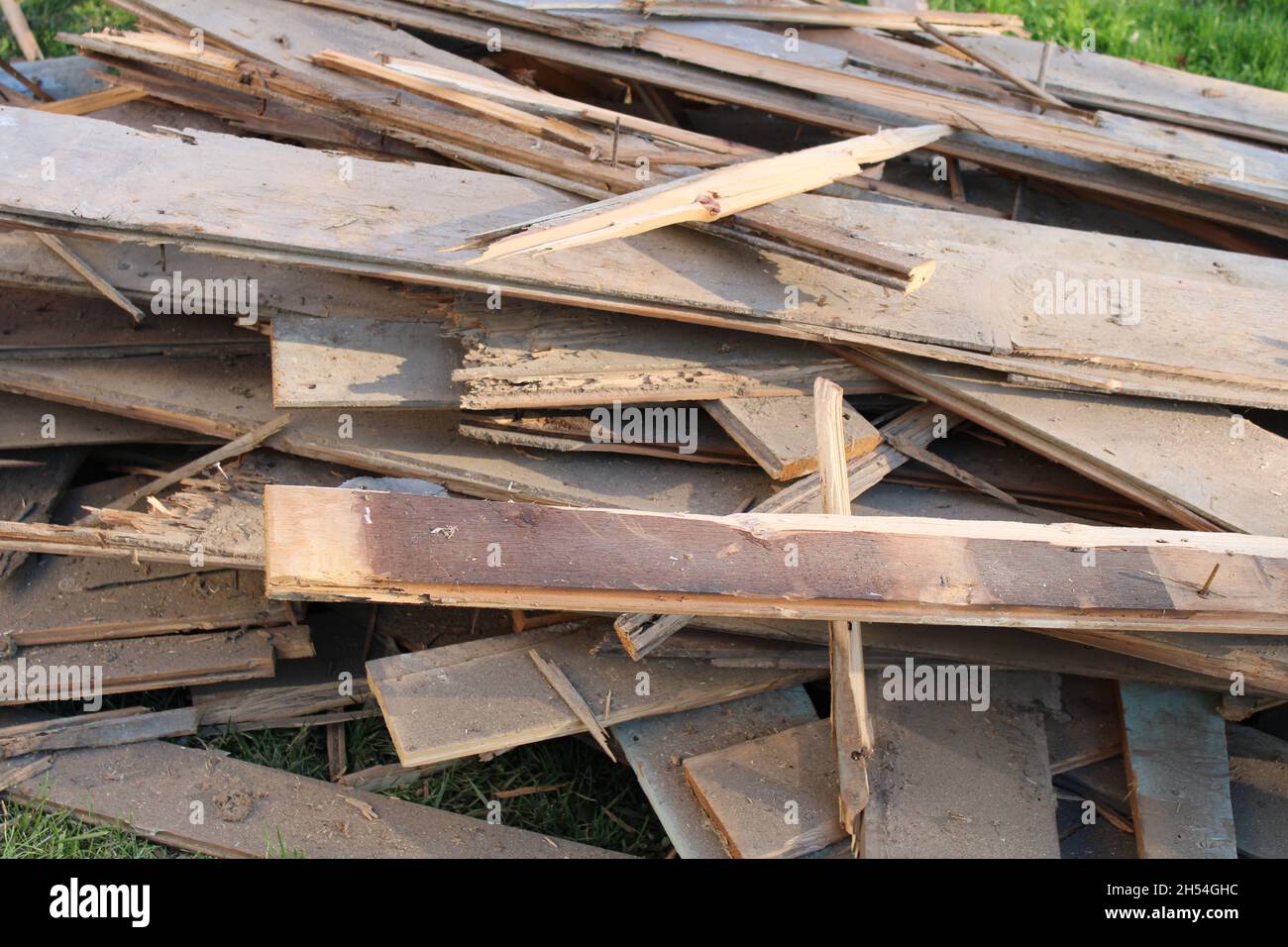 A Pile of Wood Debris Stock Photo - Alamy