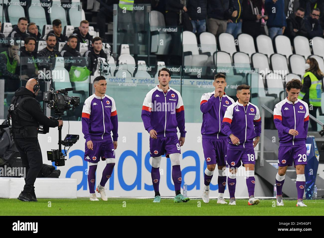 Turin, Italy. 06th Nov, 2021. Players of ACF Fiorentina during the Serie A 2020/21 match between ...