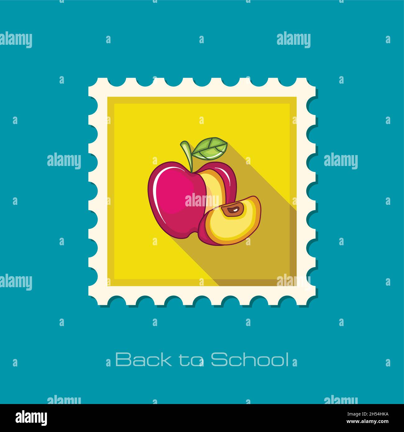Apple flat stamp, vector illustration eps 10 Stock Vector Image & Art ...