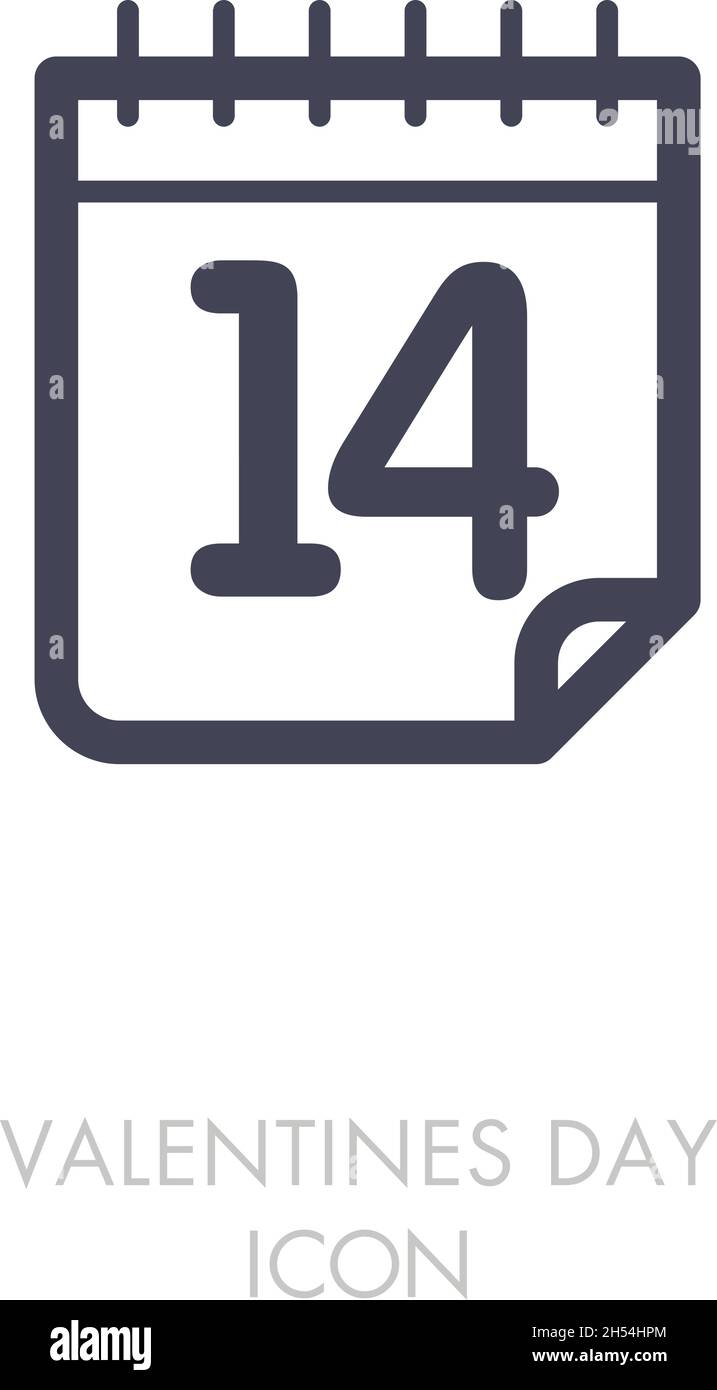 14 February, Valentine s Day icon. Valentines day symbol. Vector ...
