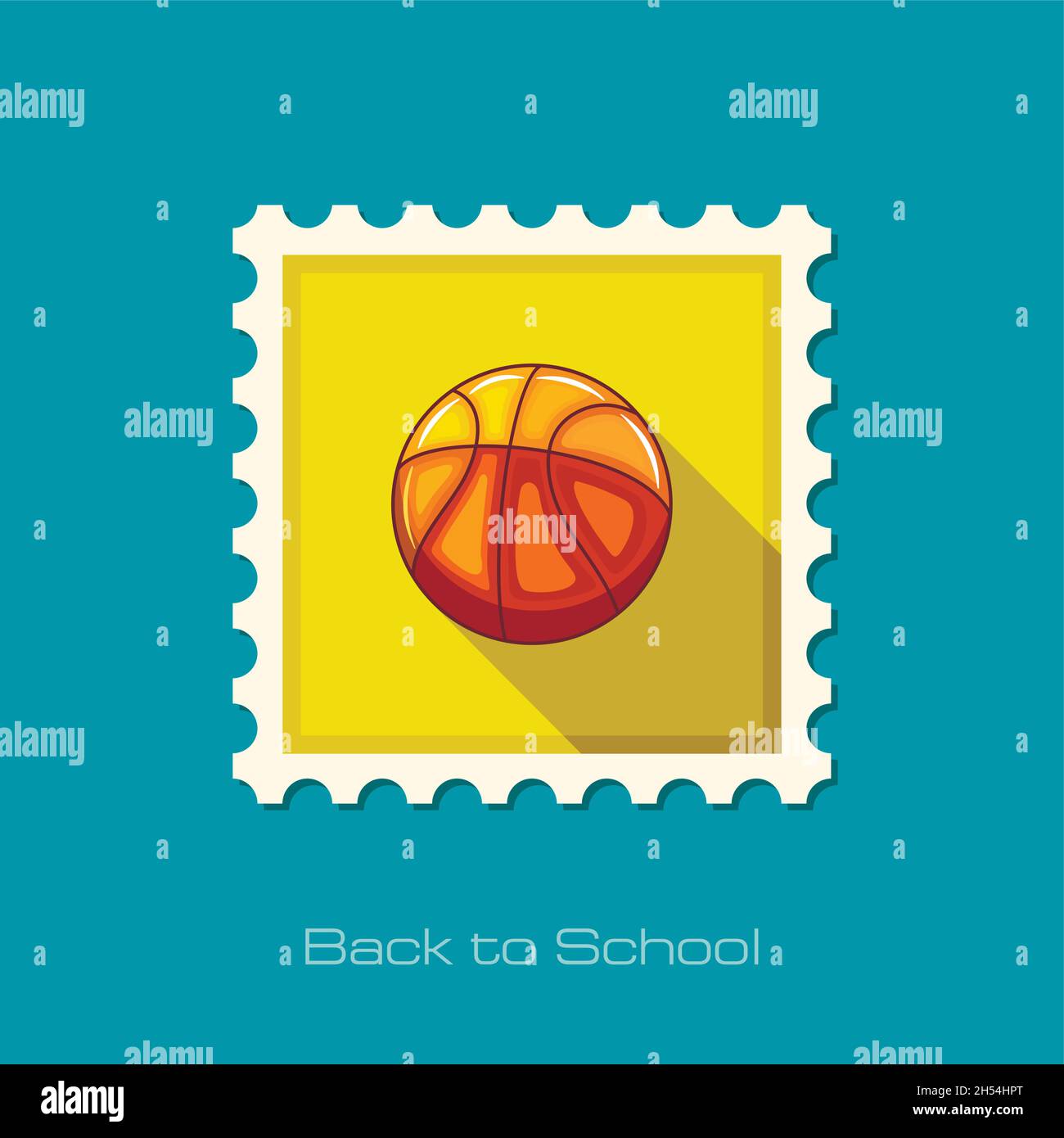 Basketball flat stamp, vector illustration eps 10 Stock Vector Image ...