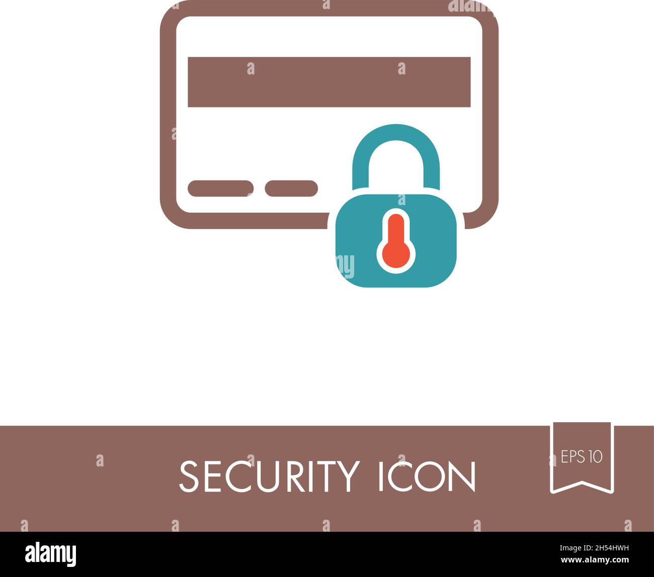 Secured Credit Card icon. Security sign. Graph symbol for your web site ...