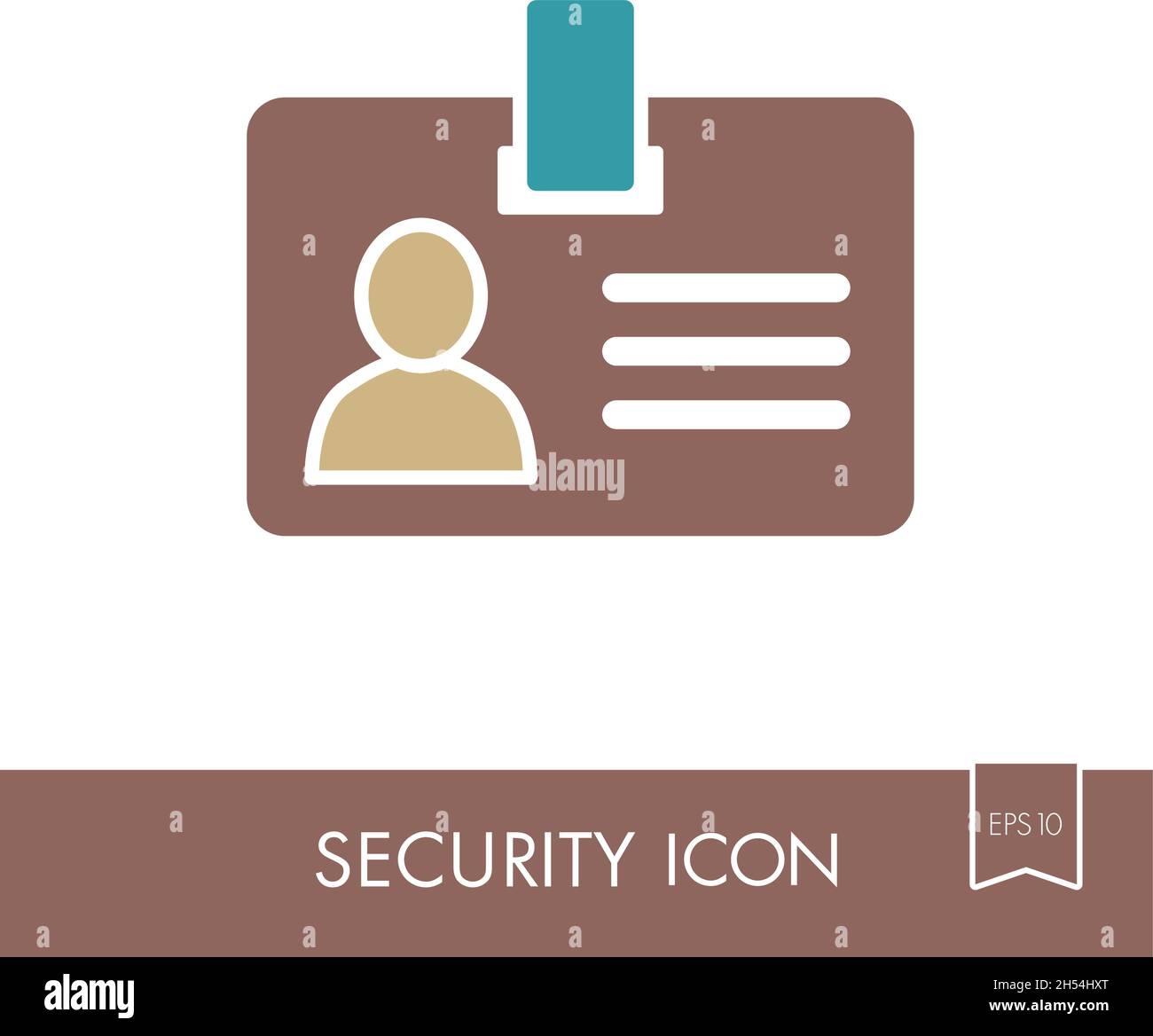 Id badge line icon. Identification card outline vector sign, linear ...