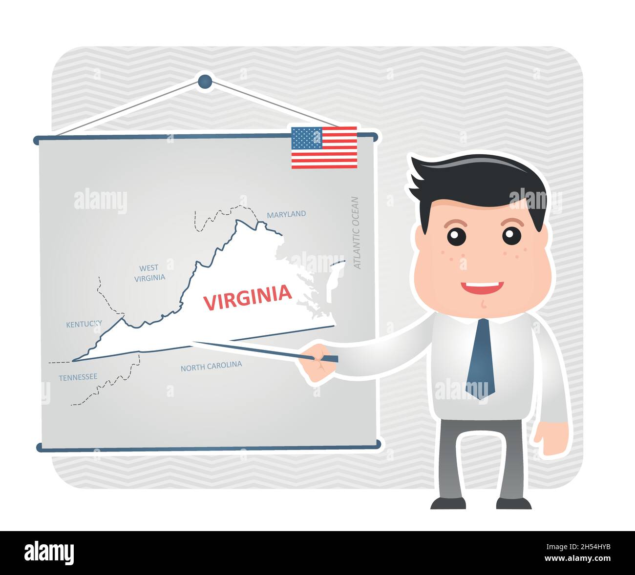 Man virginia on a map Stock Vector Images - Alamy