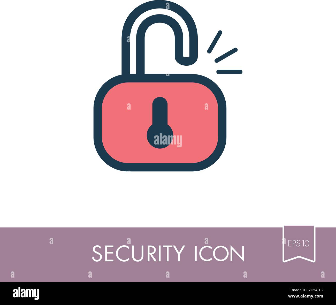 Unlock icon. Access to the user. Security sign. Graph symbol for your ...