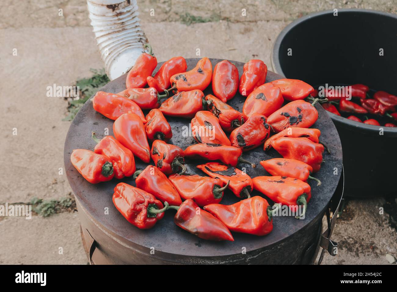 Red roasted paprika Stock Photo - Alamy