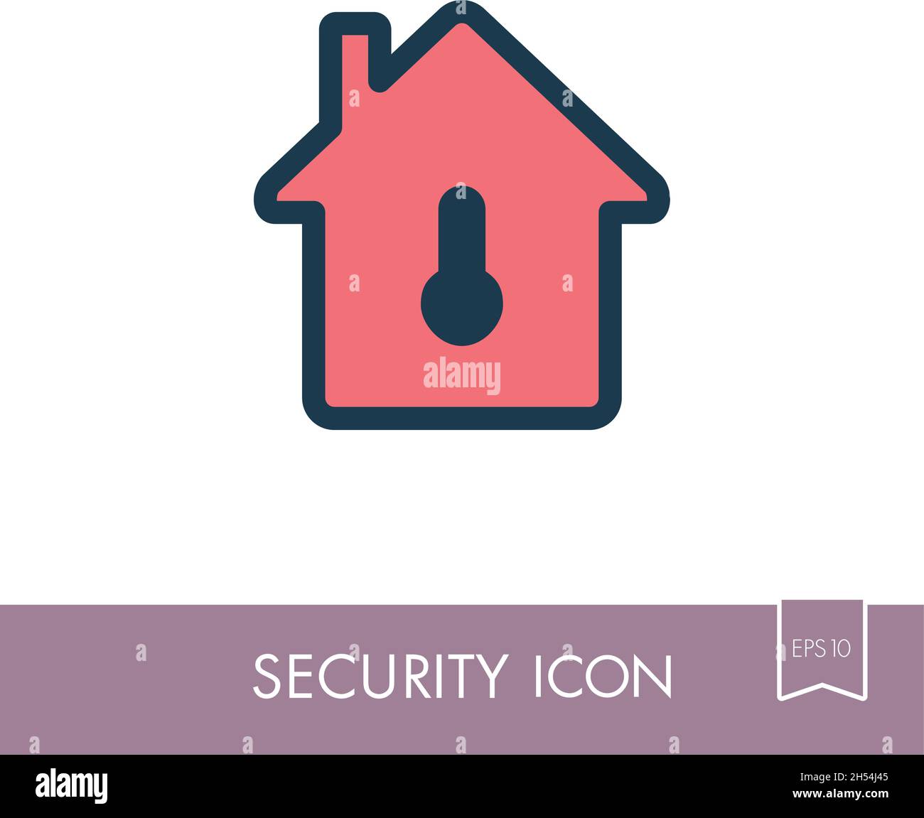 House safety lock with keyhole icon. Security sign. Graph symbol for ...