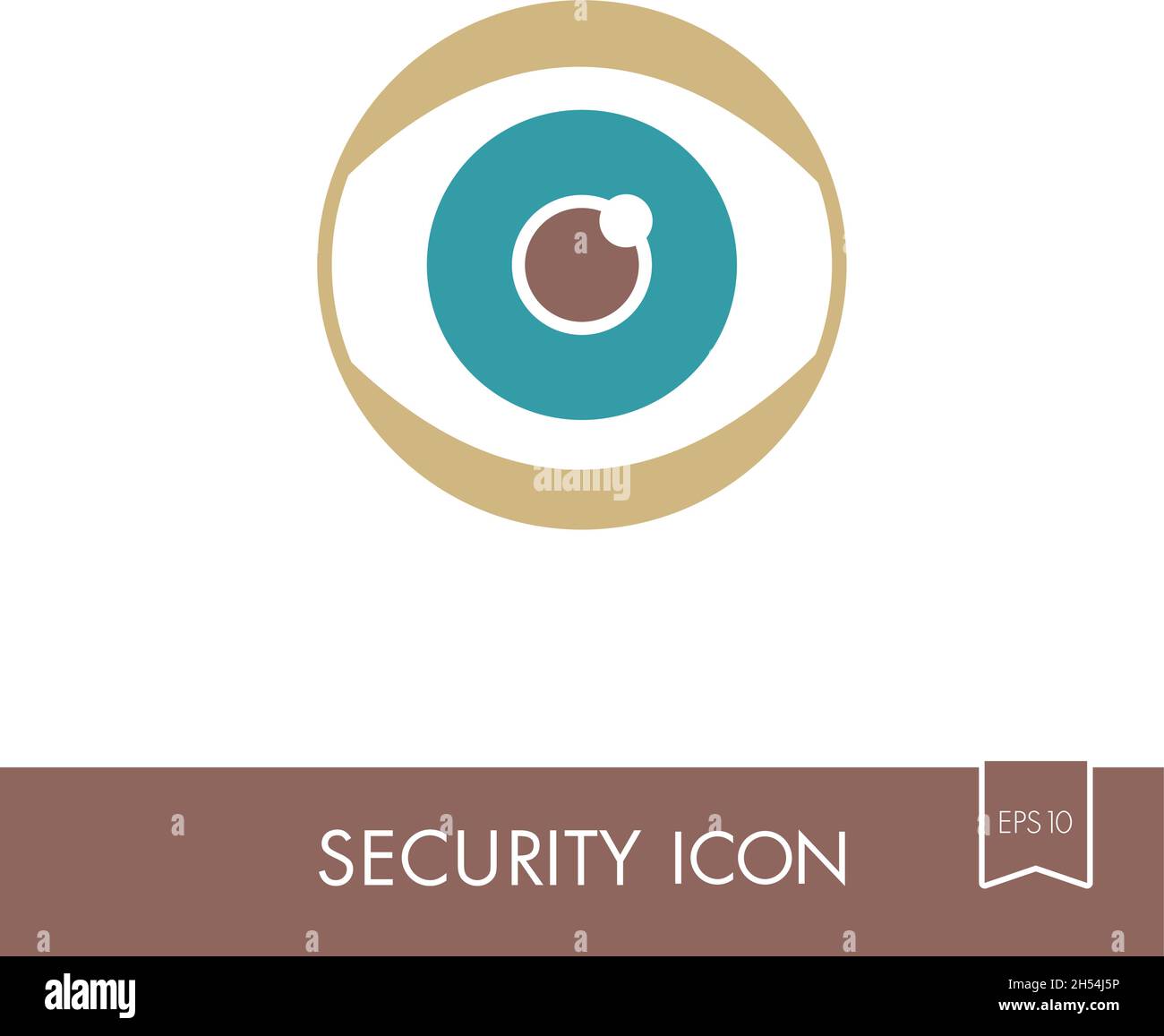 Iris scan icon isolated on white. Eye scanning, biometric recognition ...