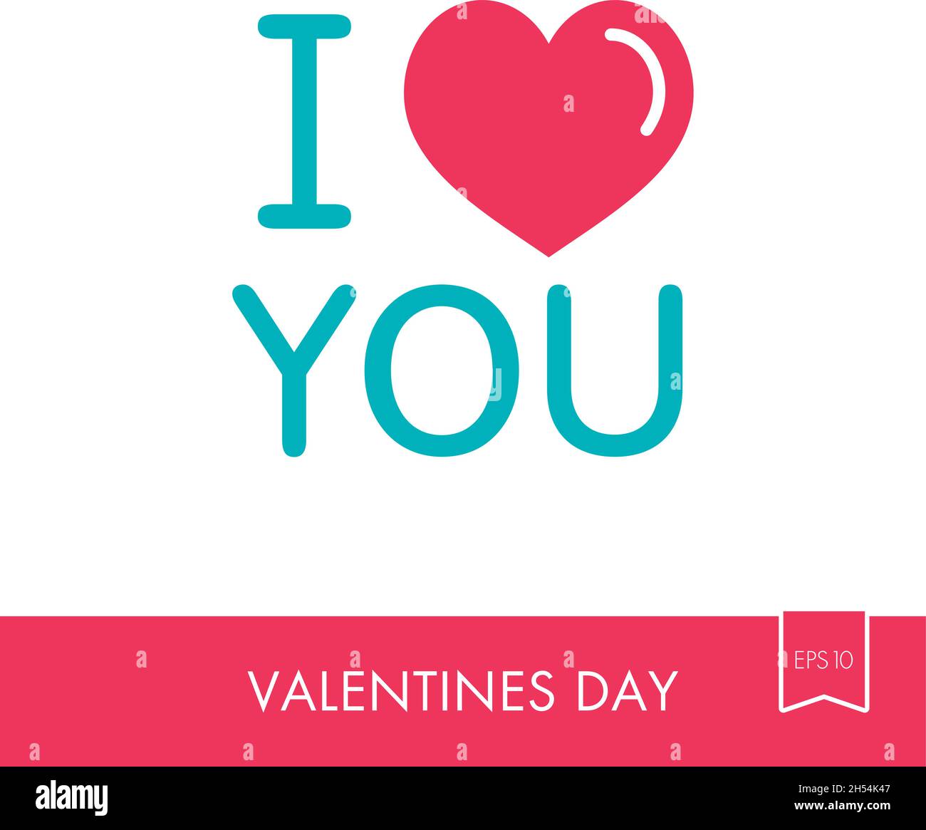 Lettering I love you icon. Valentines day symbol. Vector illustration ...