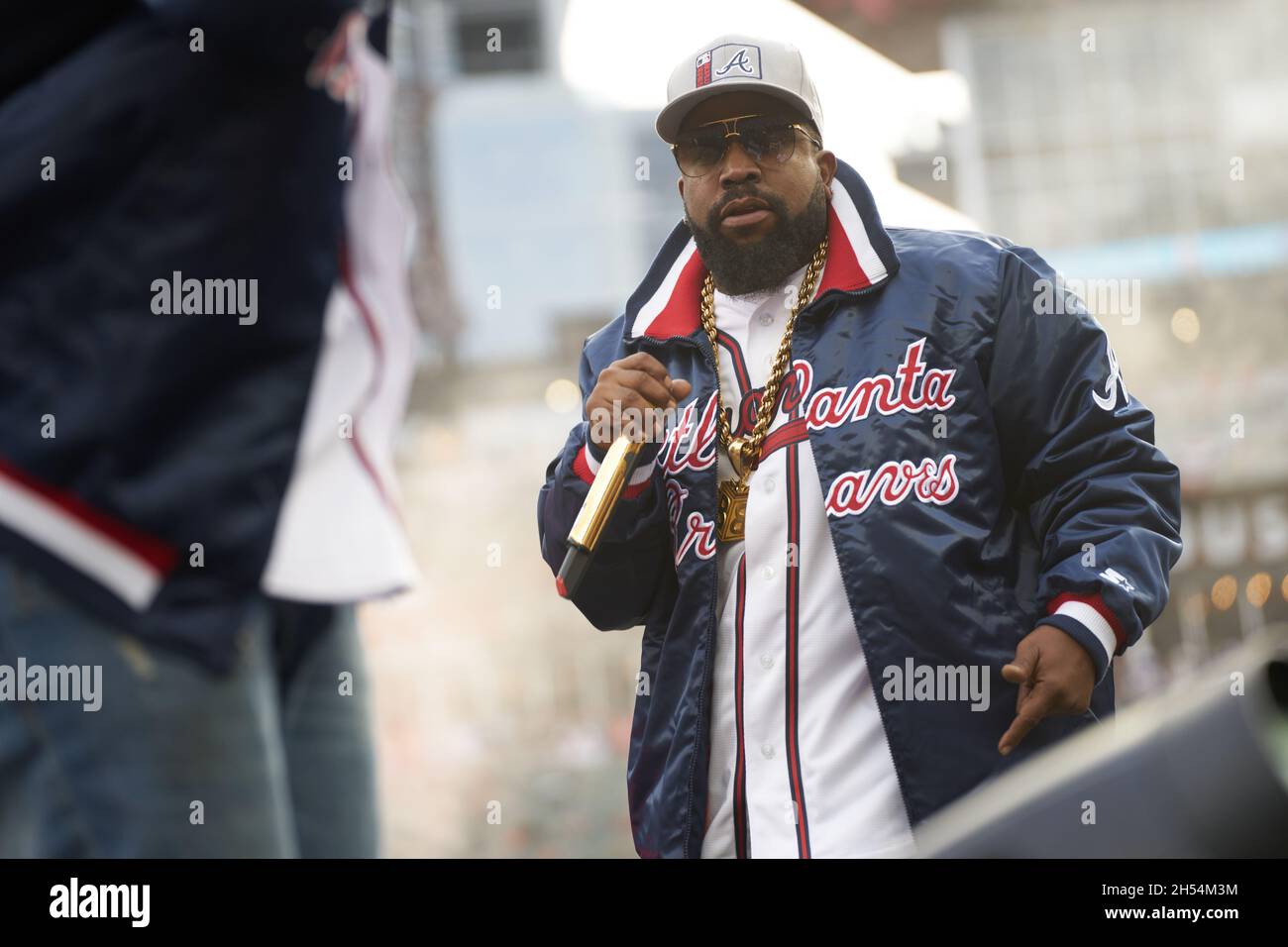 Atlanta, USA. 05th Nov, 2021. Big Boi performs at a ceremony after a ...