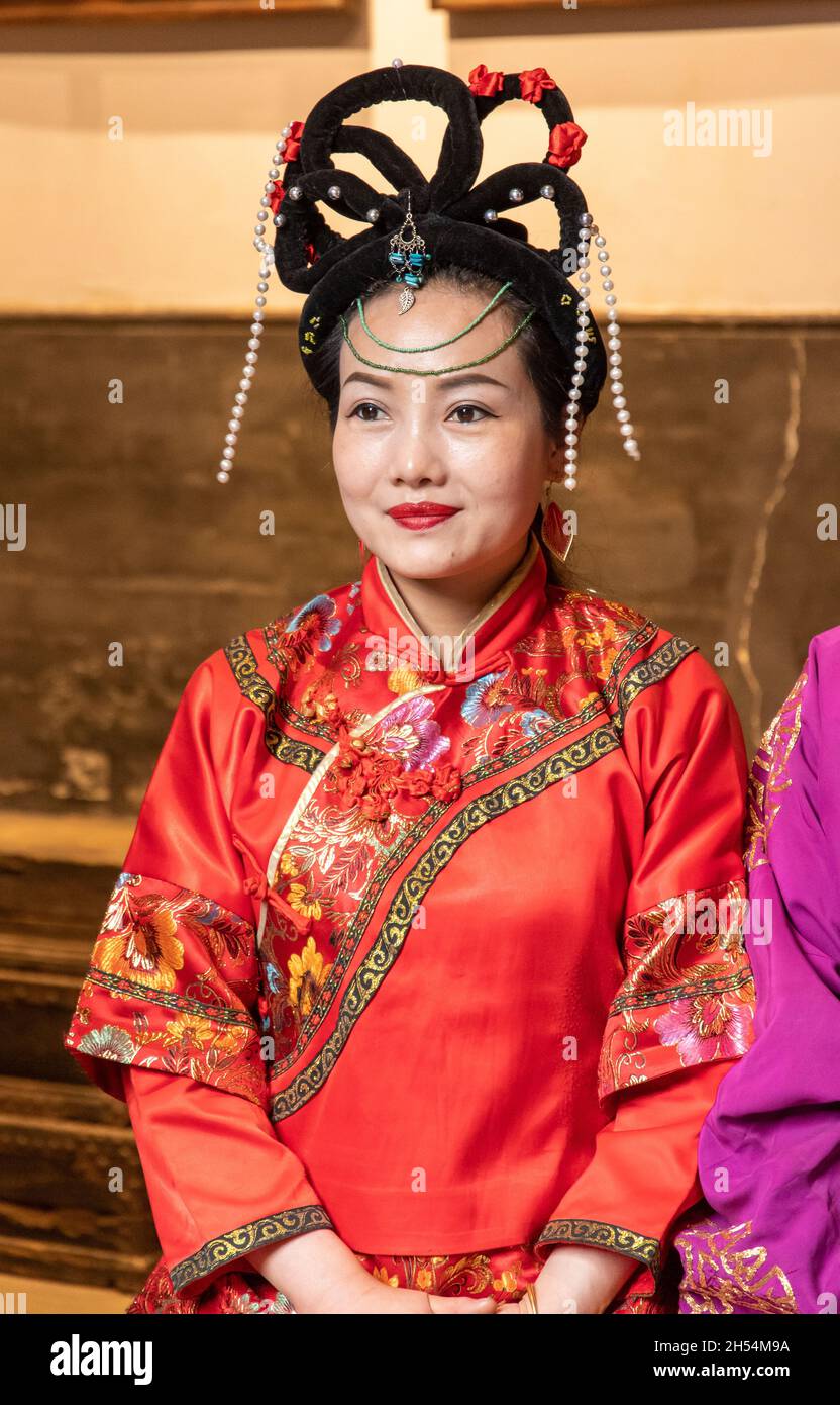 The 14th century Dangjia Village in Shaanxi Province performs a re ...