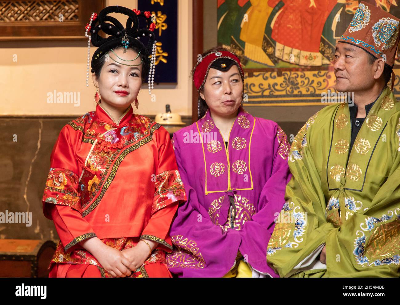 The 14th century Dangjia Village in Shaanxi Province performs a re ...