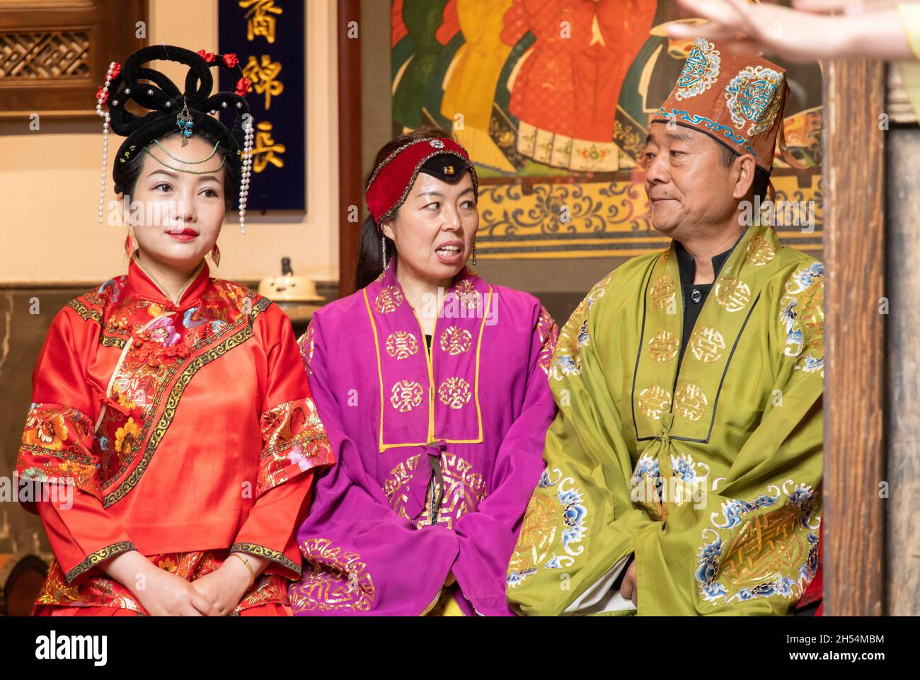 The 14th century Dangjia Village in Shaanxi Province performs a re ...