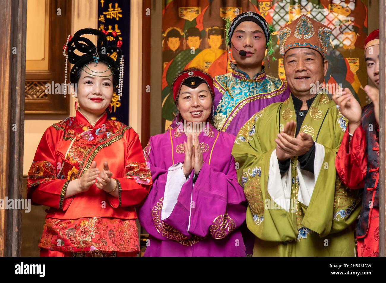 The 14th century Dangjia Village in Shaanxi Province performs a re ...