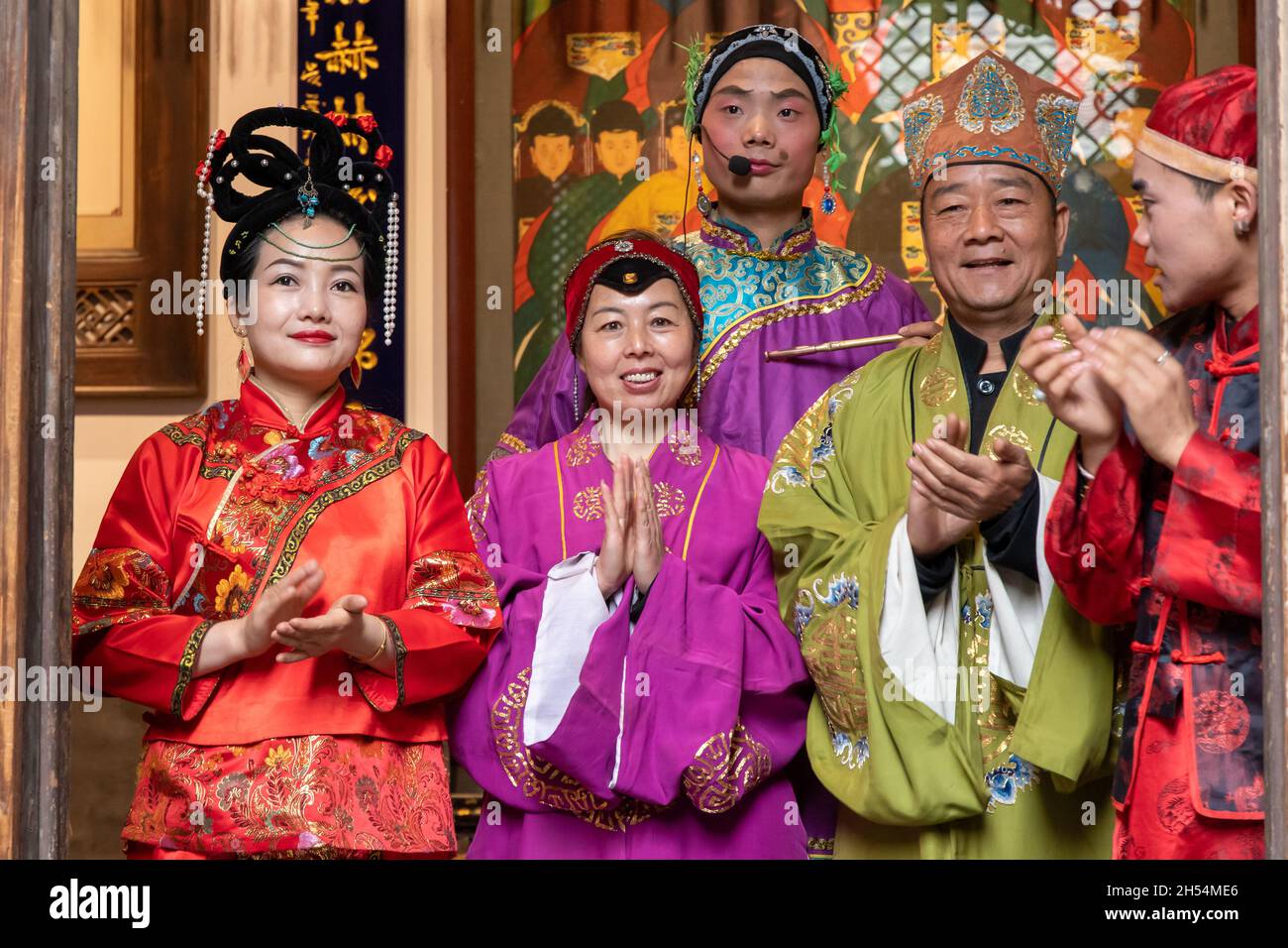 The 14th century Dangjia Village in Shaanxi Province performs a re ...