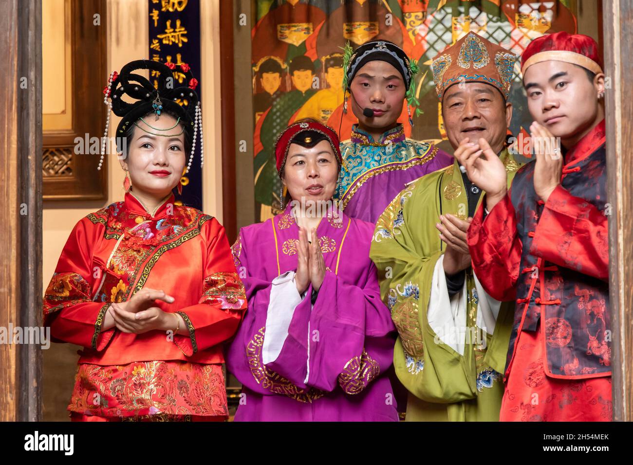 The 14th century Dangjia Village in Shaanxi Province performs a re ...