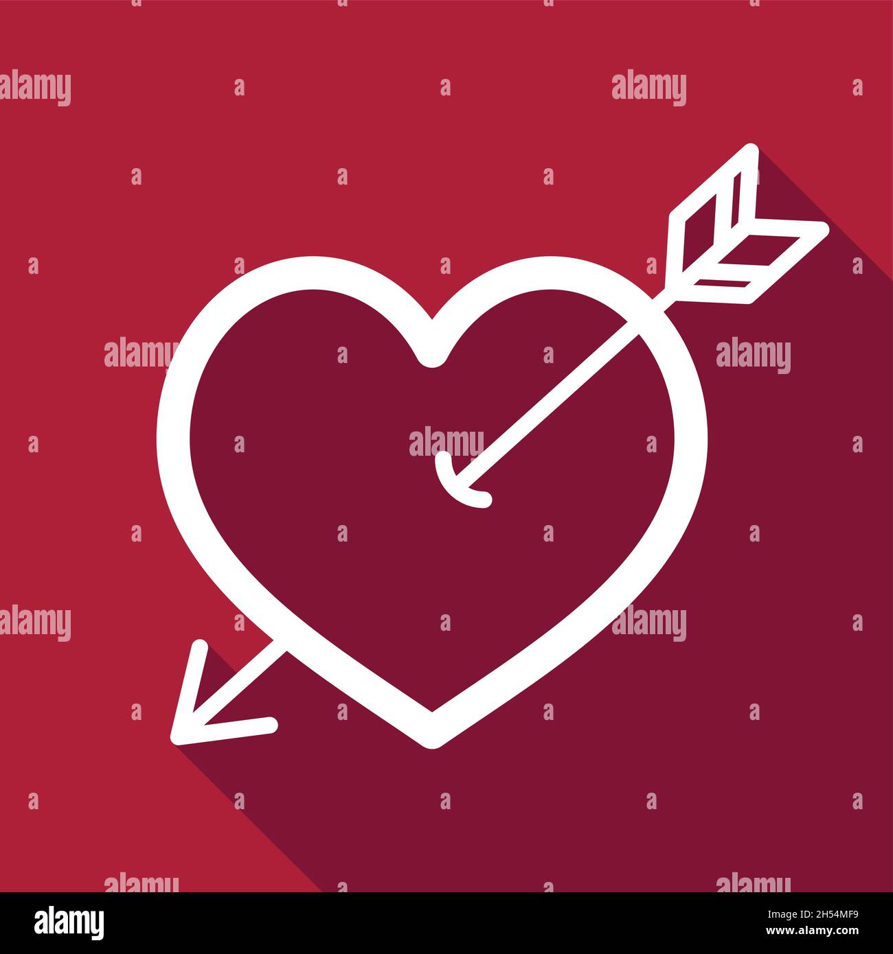 Arrow heart icon. Love sign. Valentines day symbol. Vector illustration ...