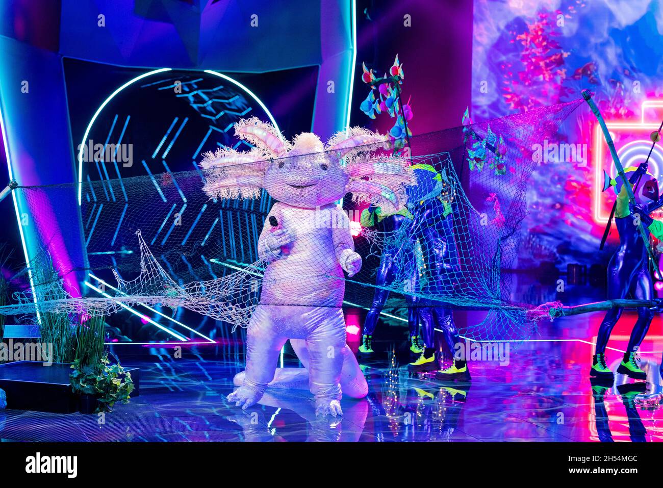 Cologne, Germany. 06th Nov, 2021. The character "The Axolotl" is on ...