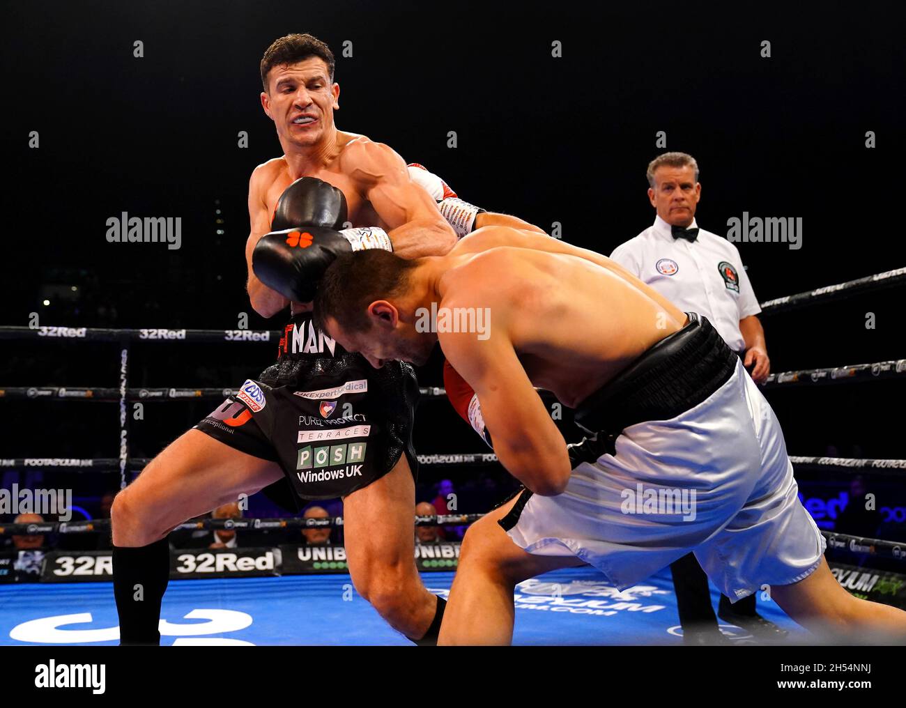 Nathan Heaney (left) in action against Sladan Janjanin during The ...
