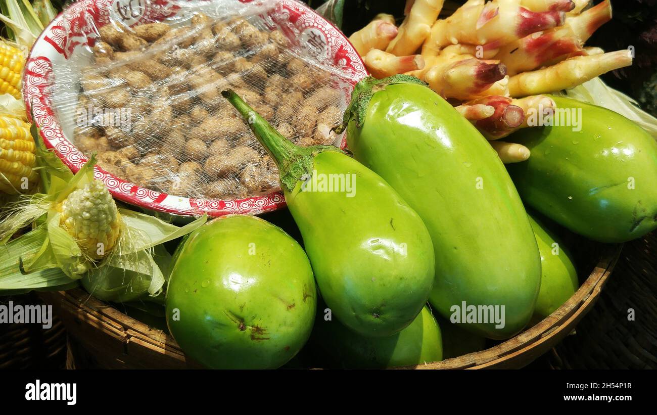 Ginger, white radish, perilla and other vegetables Stock Photo - Alamy