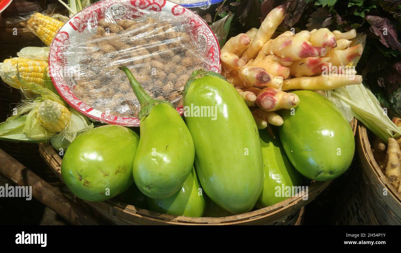 Ginger, white radish, perilla and other vegetables Stock Photo - Alamy