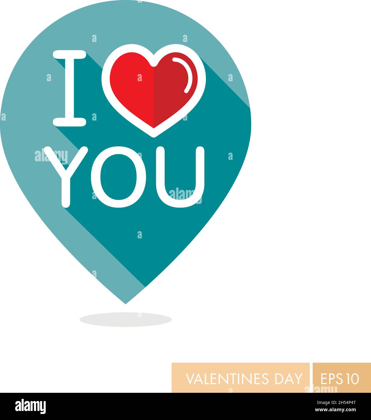 Lettering I love you pin map icon. Valentines day symbol. Map pointer ...