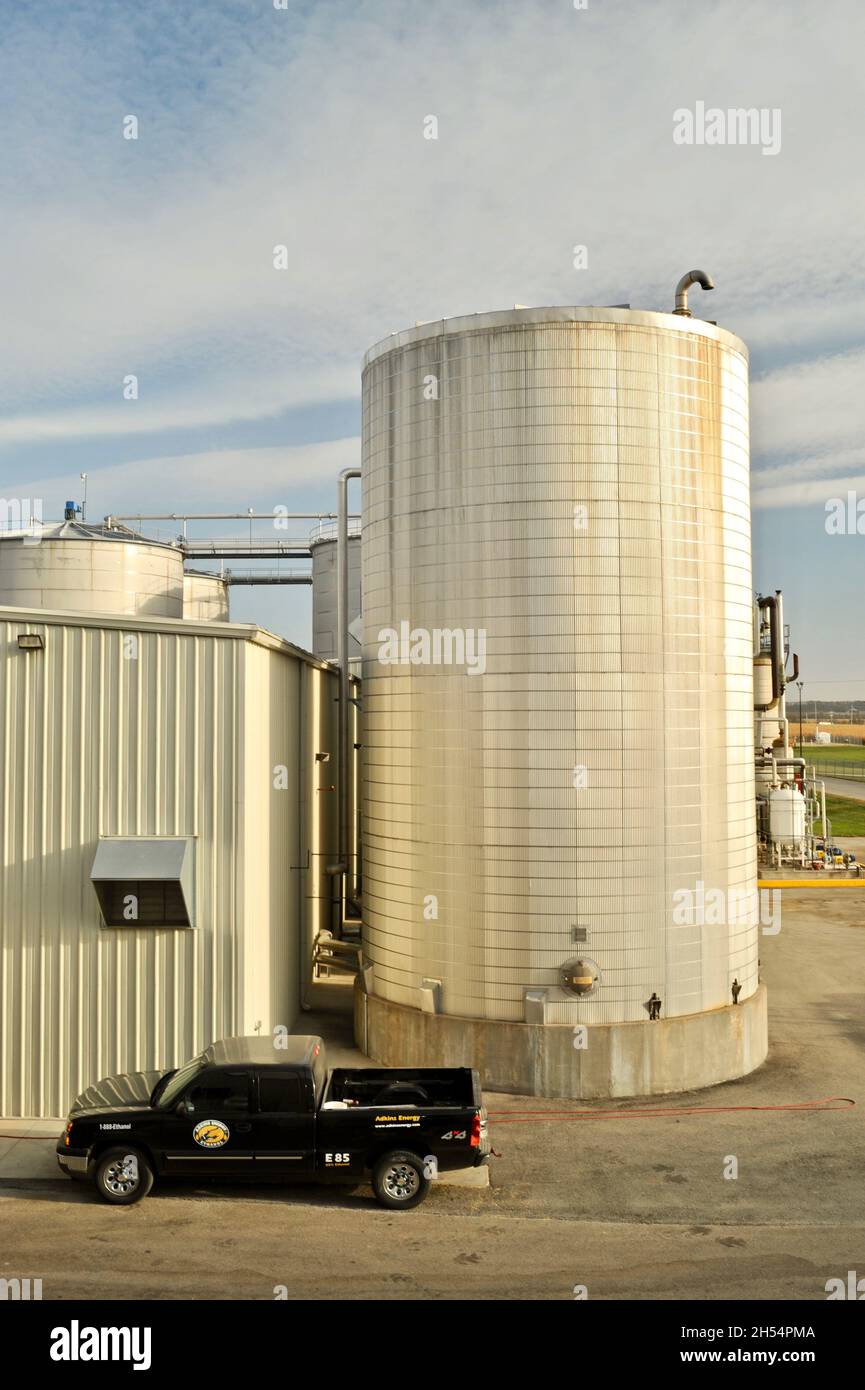 Process Building, corn flour mixed with water-enzymes to make slurry ...