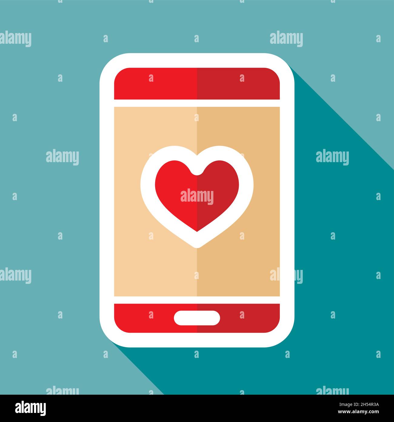 Technology heart smartphone mobile phone romantic telephone call ...
