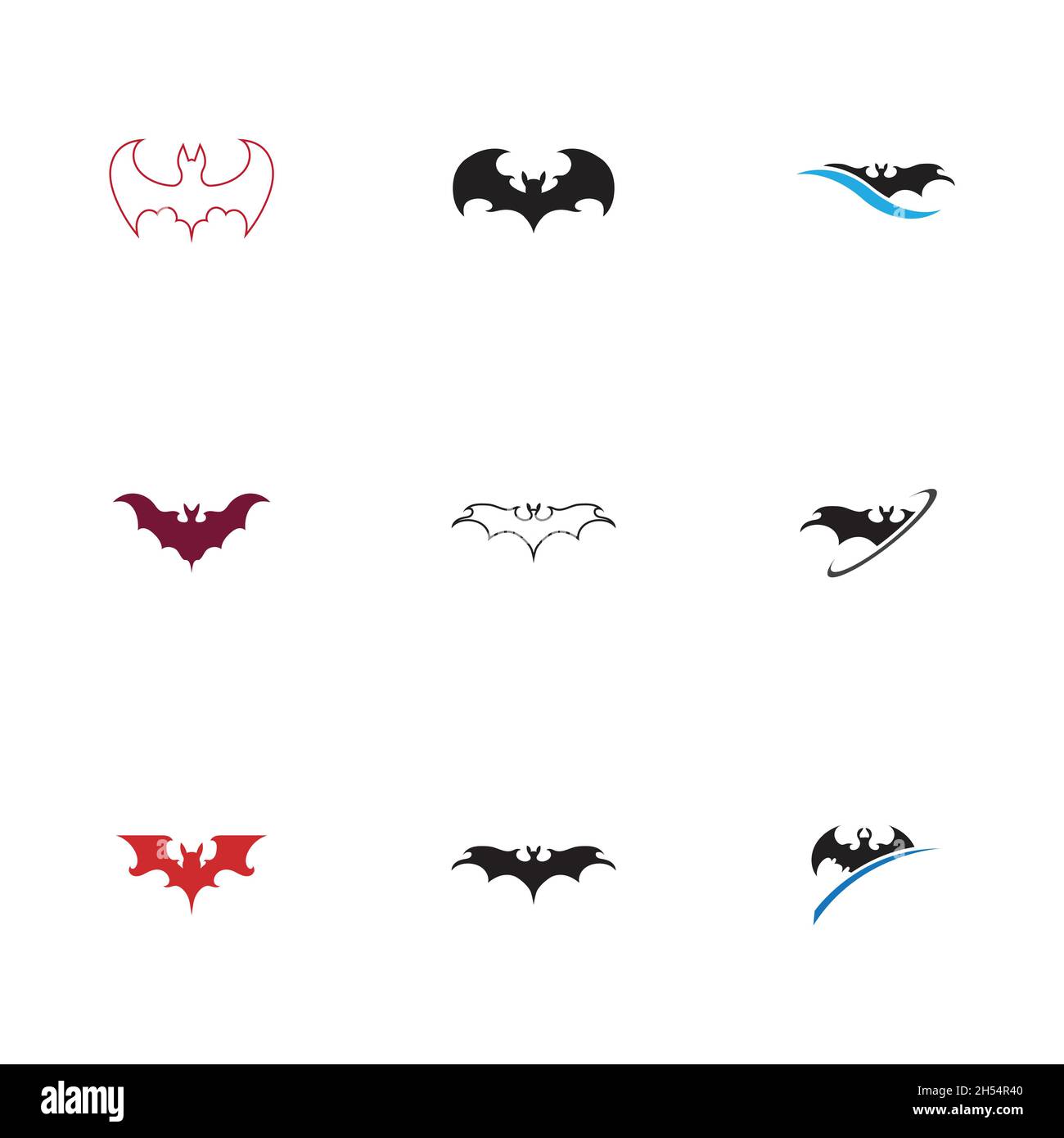 bat logo vector illustration design template - vector Stock Vector ...