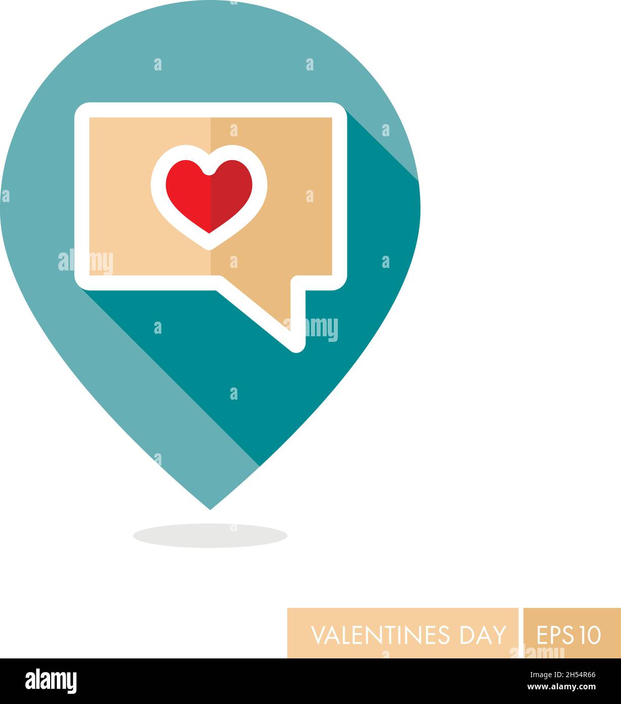 Text bubble heart pin Stock Vector Images - Alamy