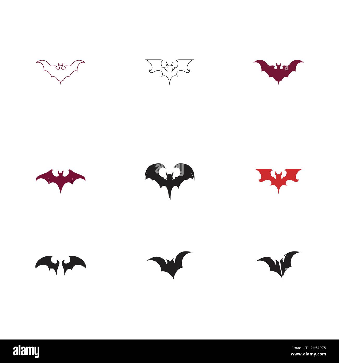 bat logo vector illustration design template - vector Stock Vector ...