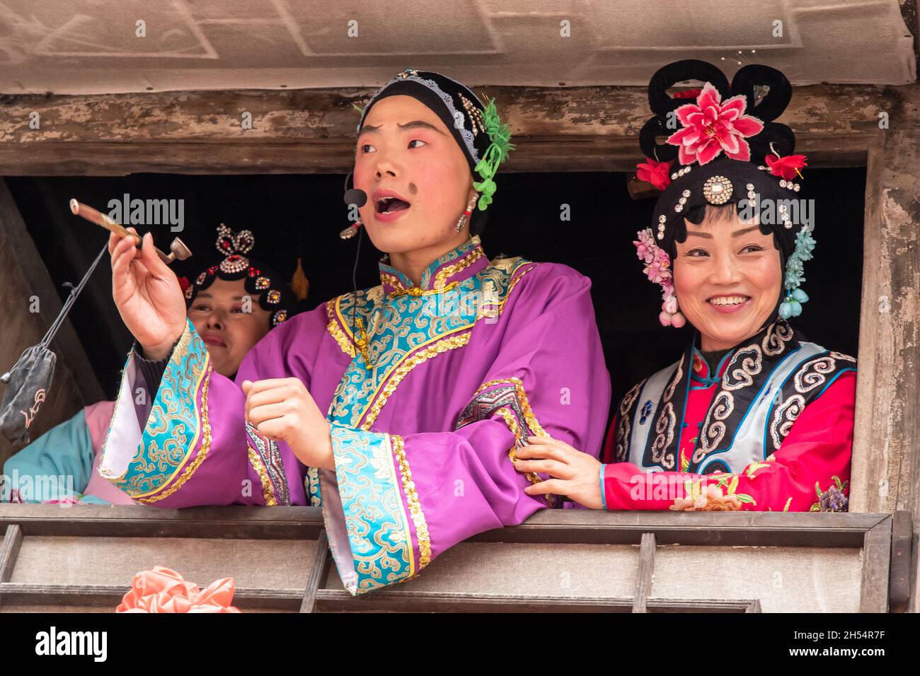 The 14th century Dangjia Village in Shaanxi Province performs a re ...