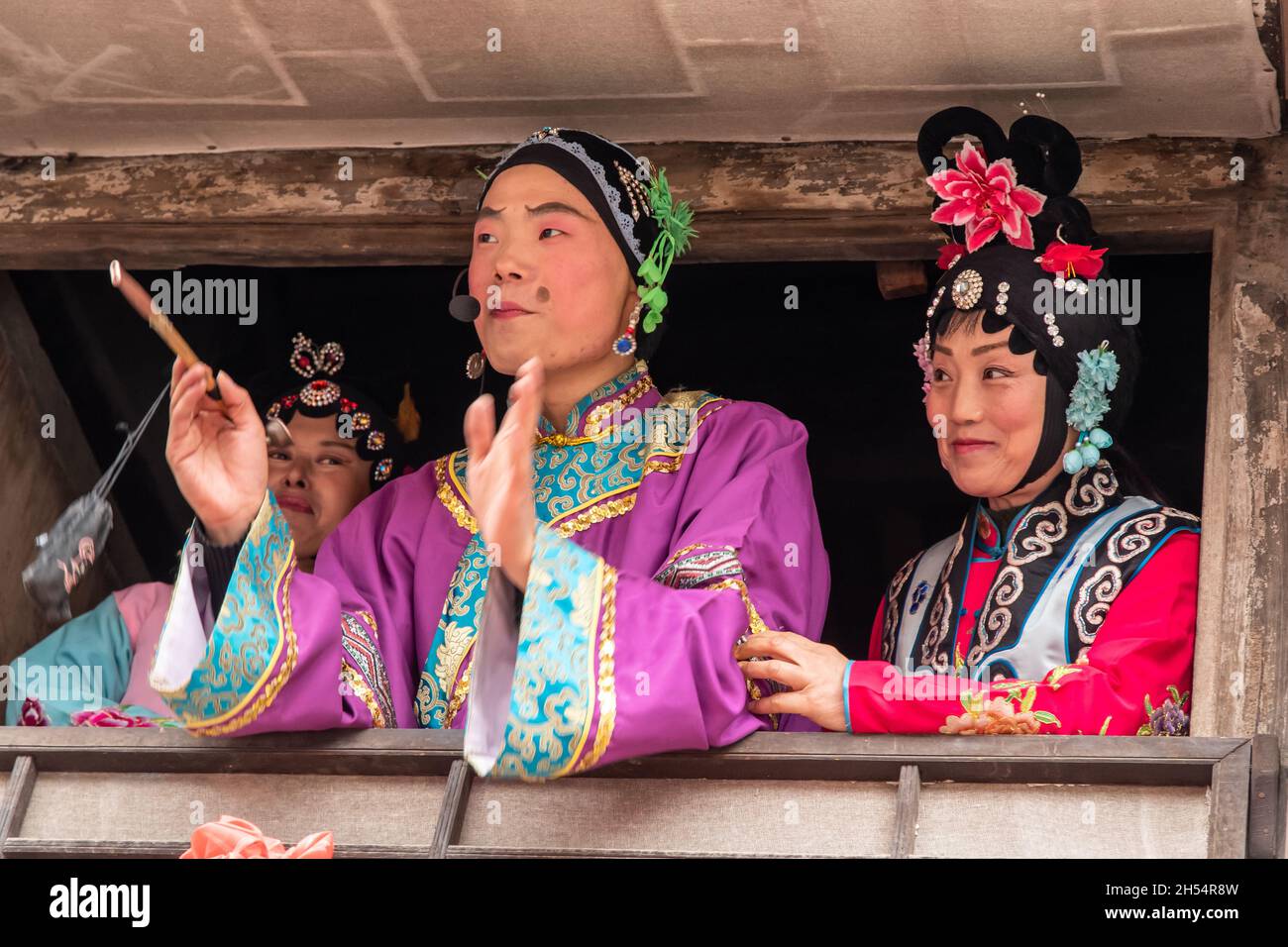The 14th century Dangjia Village in Shaanxi Province performs a re ...