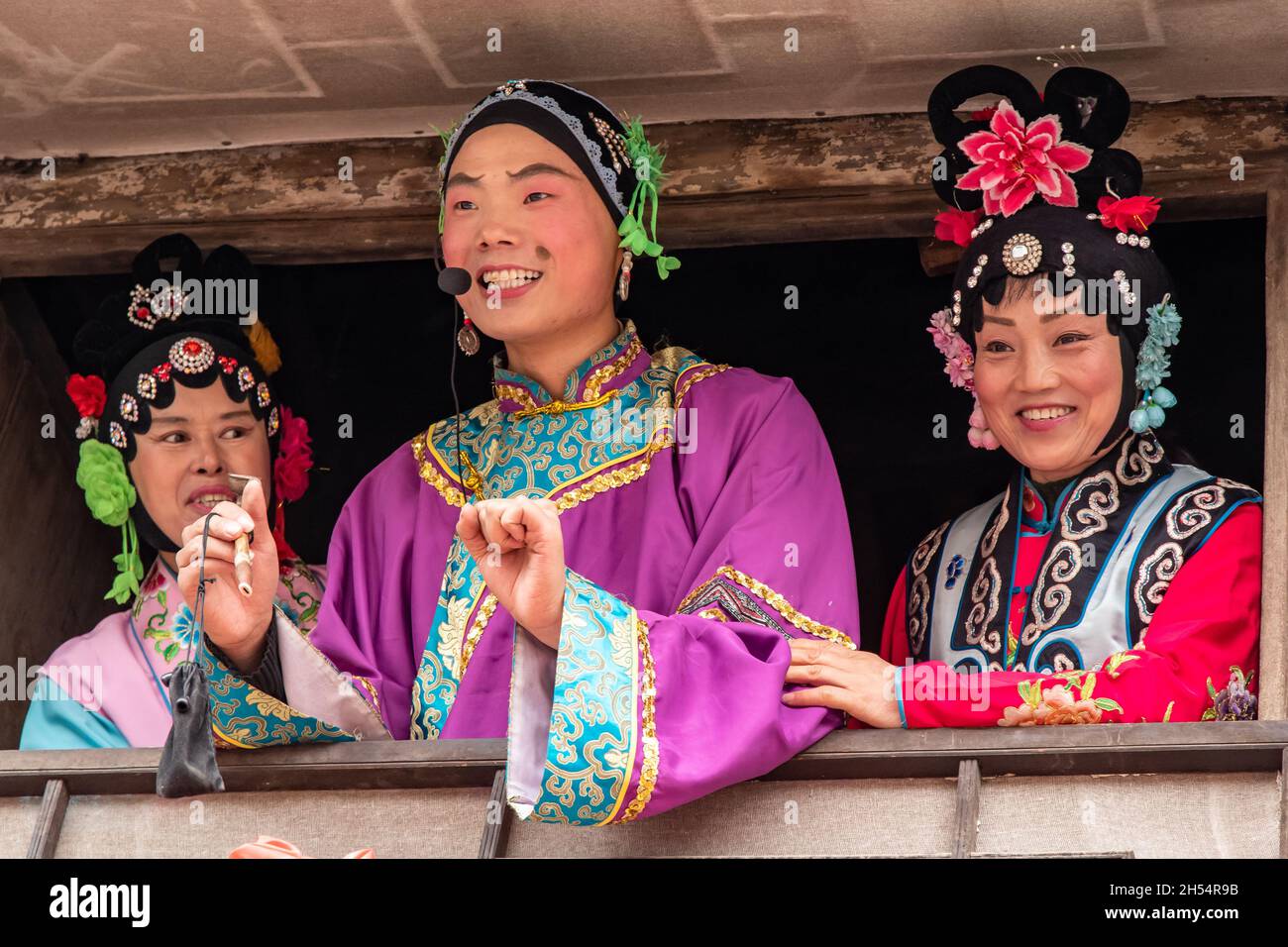 The 14th century Dangjia Village in Shaanxi Province performs a re ...