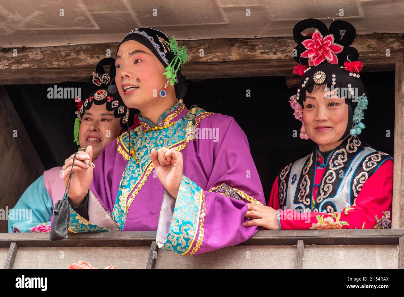 The 14th century Dangjia Village in Shaanxi Province performs a re ...