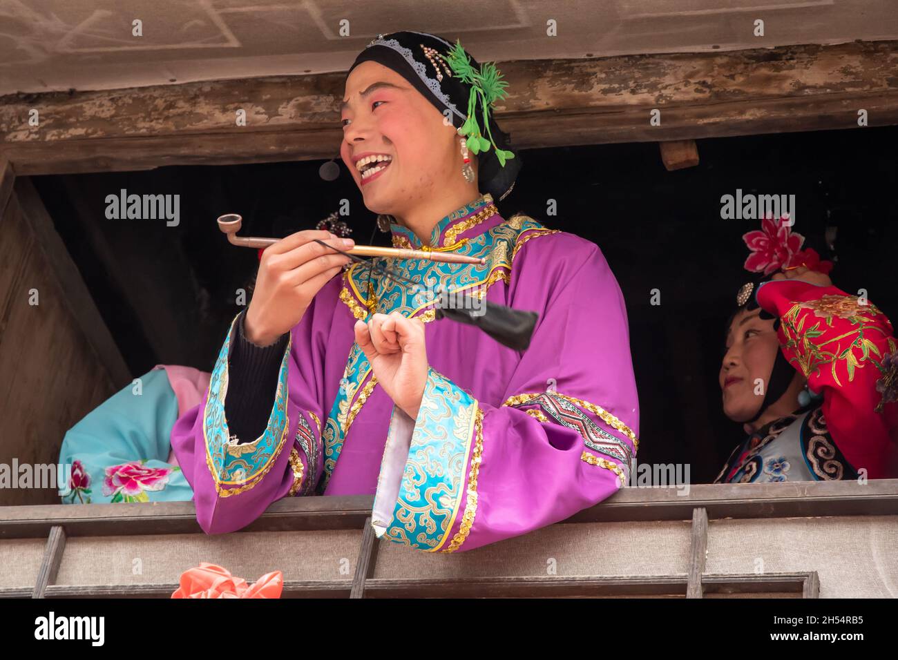 The 14th century Dangjia Village in Shaanxi Province performs a re ...